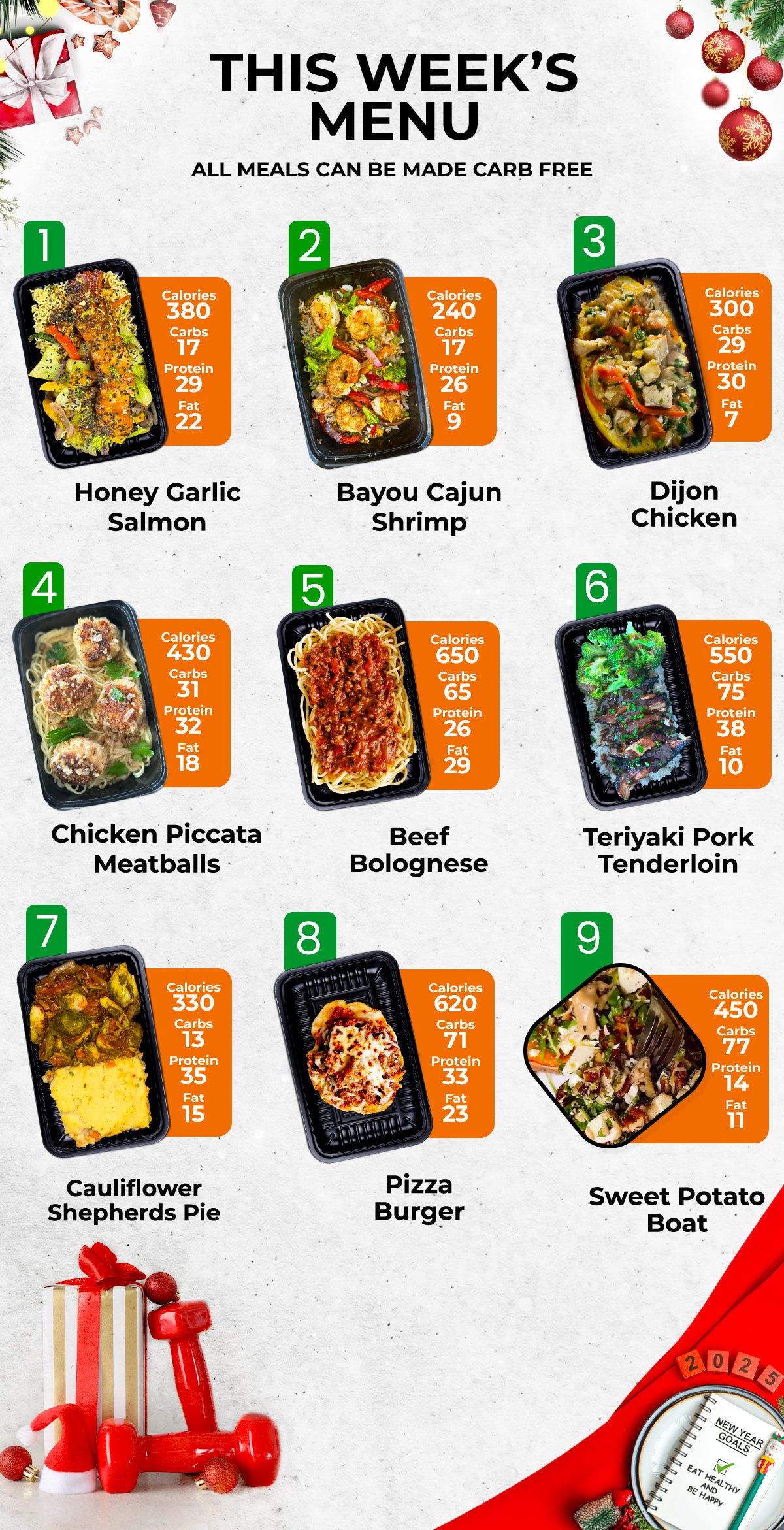 Choose Your 6 Weekly Meals Plan – Healthy Chef Steph Meal Prep